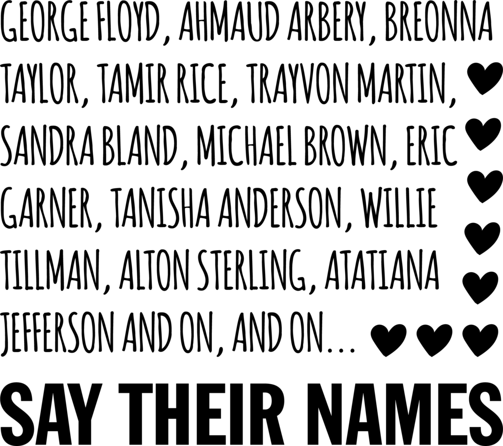 Say their names SVG - SVG Download for Members - svg art