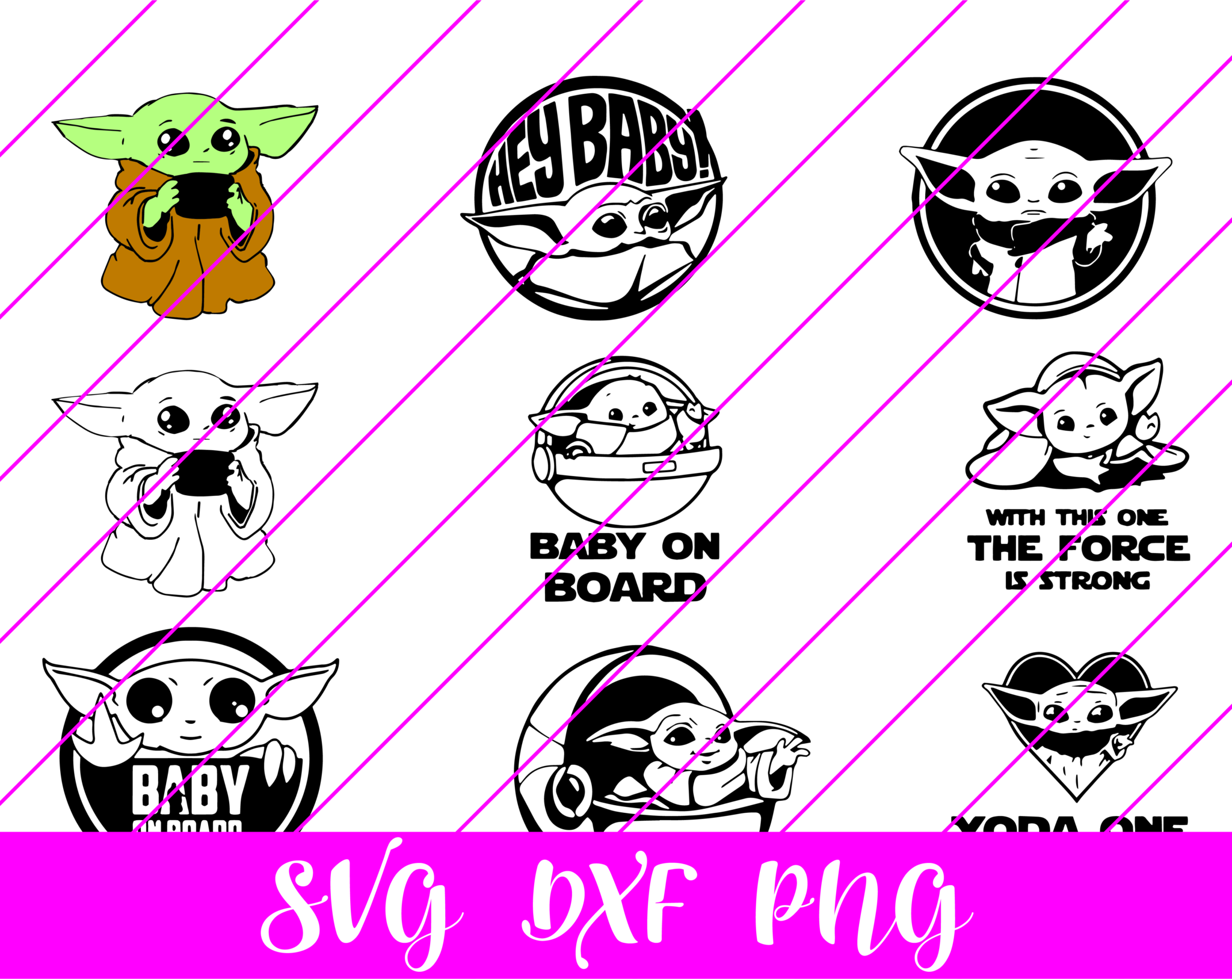 Baby Yoda SVG Free - Free Baby Yoda SVG Download - svg art