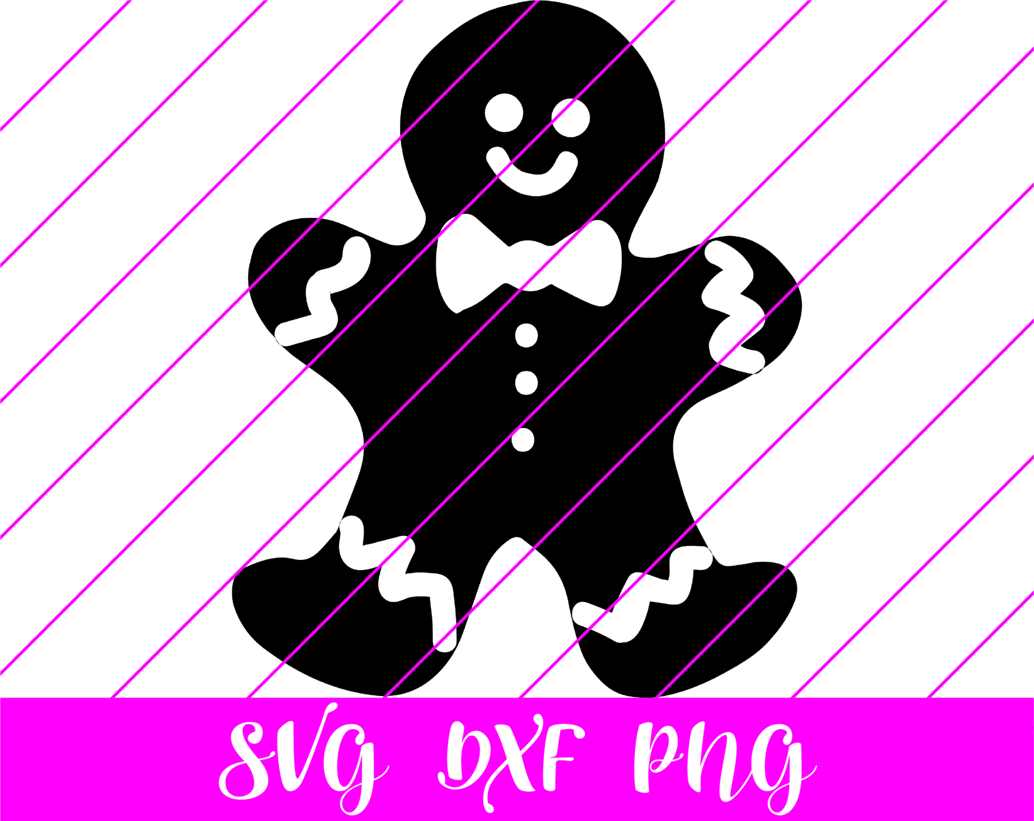 Gingerbread Man BW SVG - Free Gingerbread Man BW SVG Download - Free ...