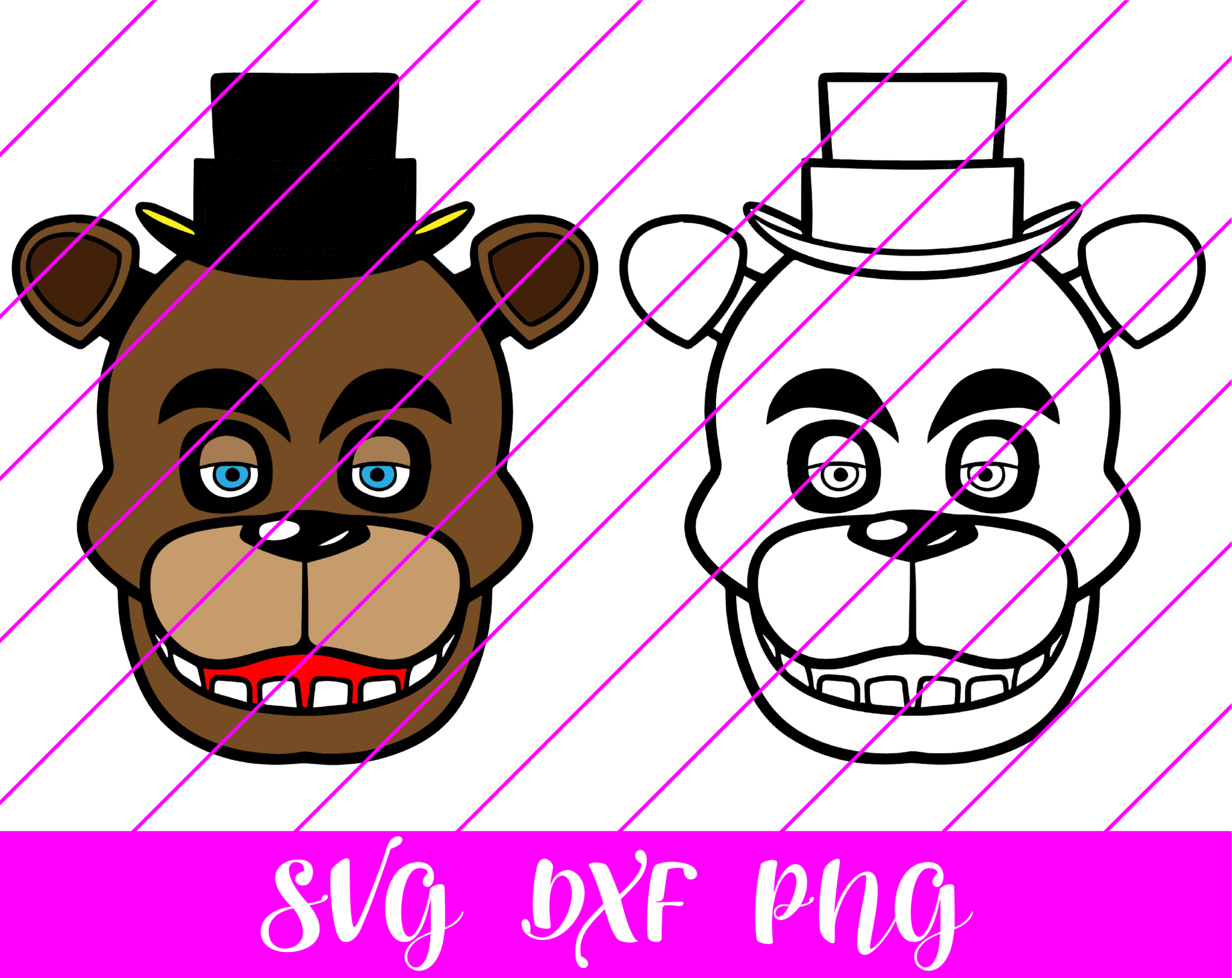 FNAF Freddy Fazbear SVG - Free Freddy Fazbear SVG Download - svg art