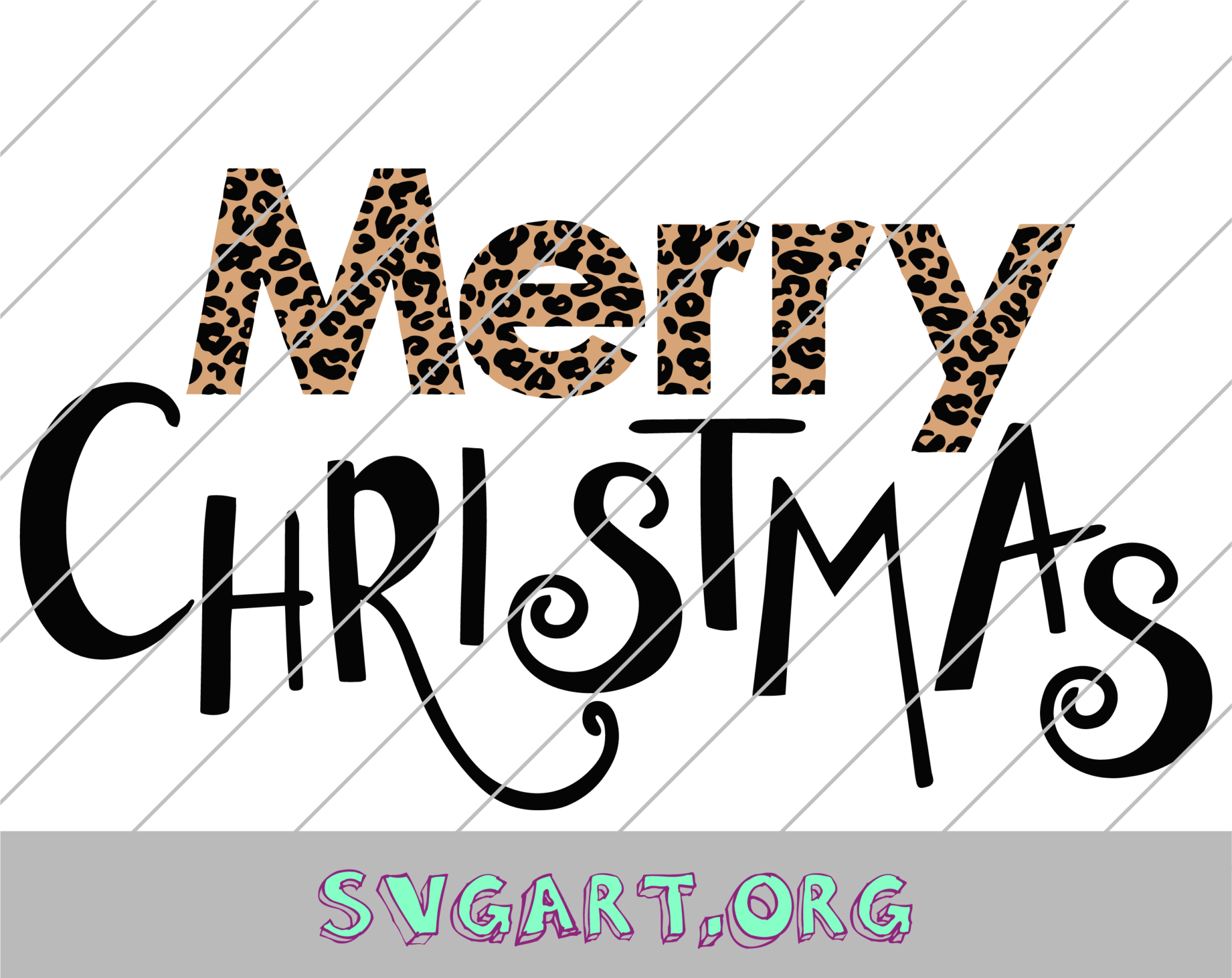 Merry Christmas Leopard Print SVG - Free Merry Christmas Leopard Print ...
