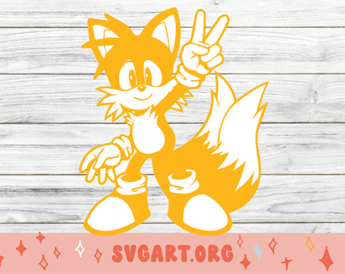 Sonic Tails Peace Sign SVG - Free Sonic Tails Peace Sign SVG Download ...