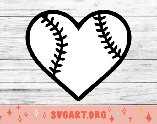 Baseball Heart SVG - Free Baseball Heart SVG Download - svg art