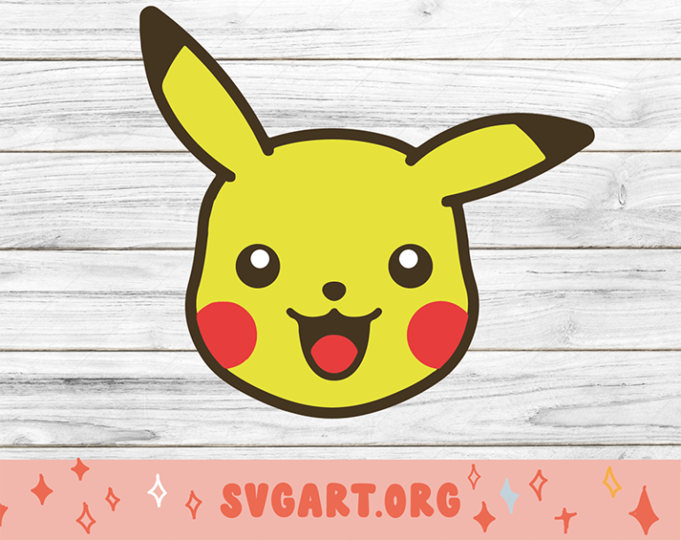 pikachu face SVG - Free pikachu face SVG Download - svg art